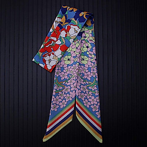 Uainhrt 4pcs Polychrome Small Flower Bag Handbag Handle Ribbon Scarf Hair Head Band Neck Scarf Neckerchief Scarf Fashion Gifts