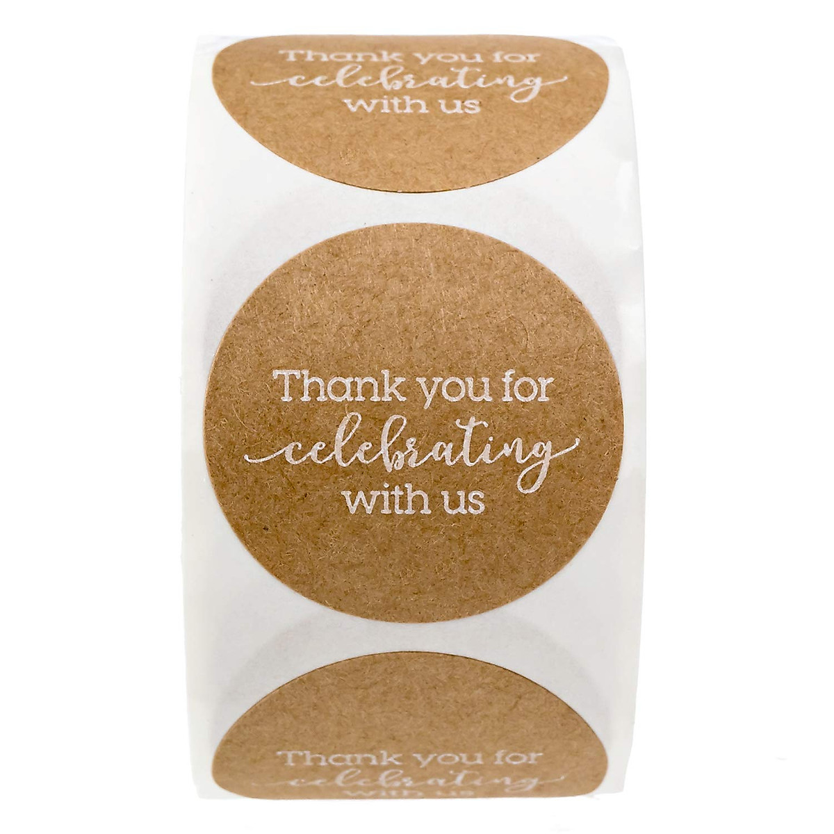 1.5" Thank You for Celebrating with Us Stickers / 500 Wedding Favor Stickers/Baby Shower Favor Stickers/Made in The USA