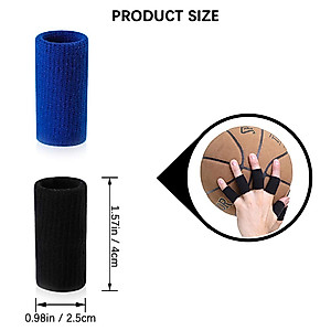 FULANDL 40PCS Finger Sleeves, Thumb Splint Brace Support Elastic Compression Protector for Sports, Perfect for Relieving Pain Calluses Arthritis Knuckle (black)