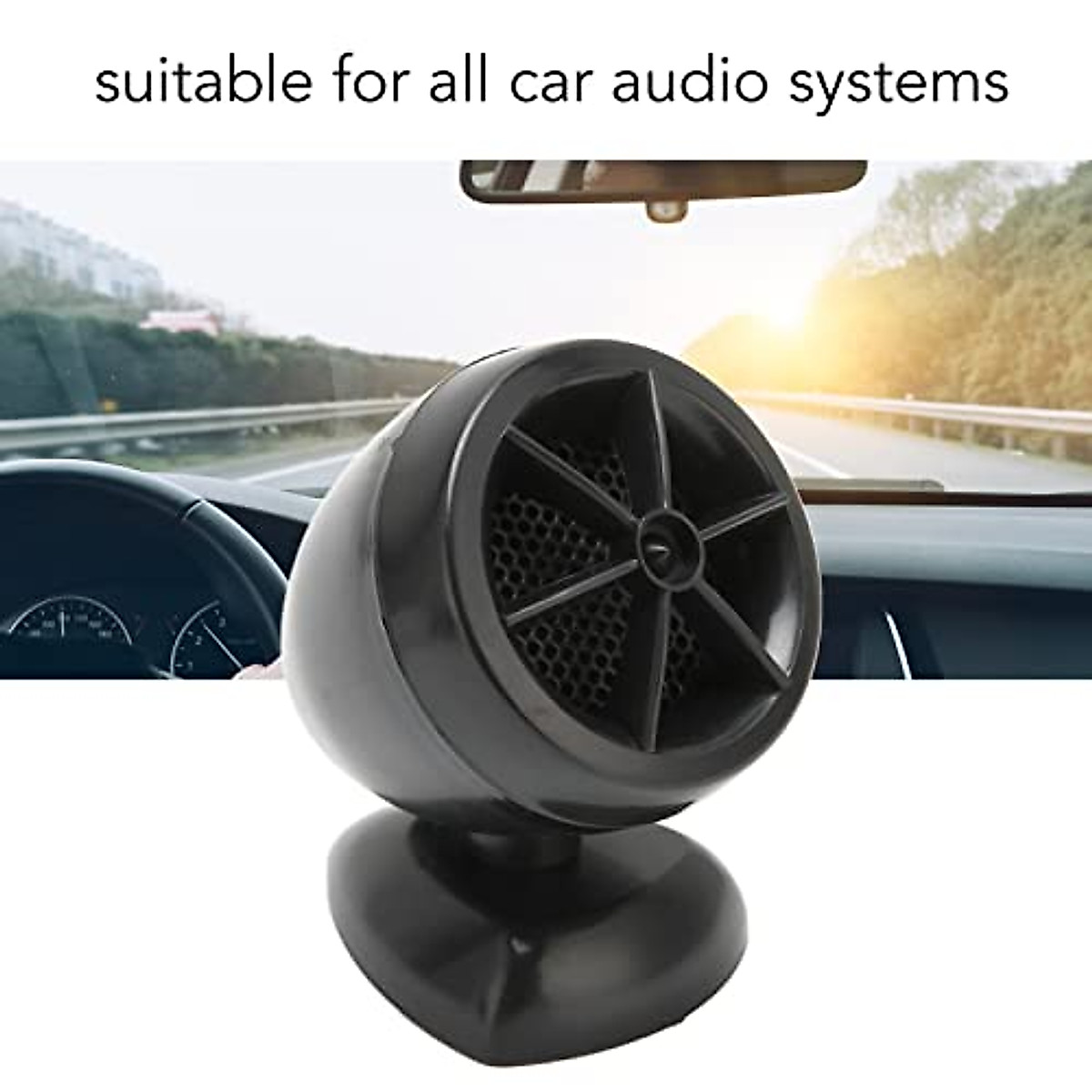 Cuifati 1200W Universal Car Stereo Speakers for Car Audio Systems, Universal OEM Tweeter Mini Horn Music Dome Loudspeaker for Car Doors Dashboards(Black)