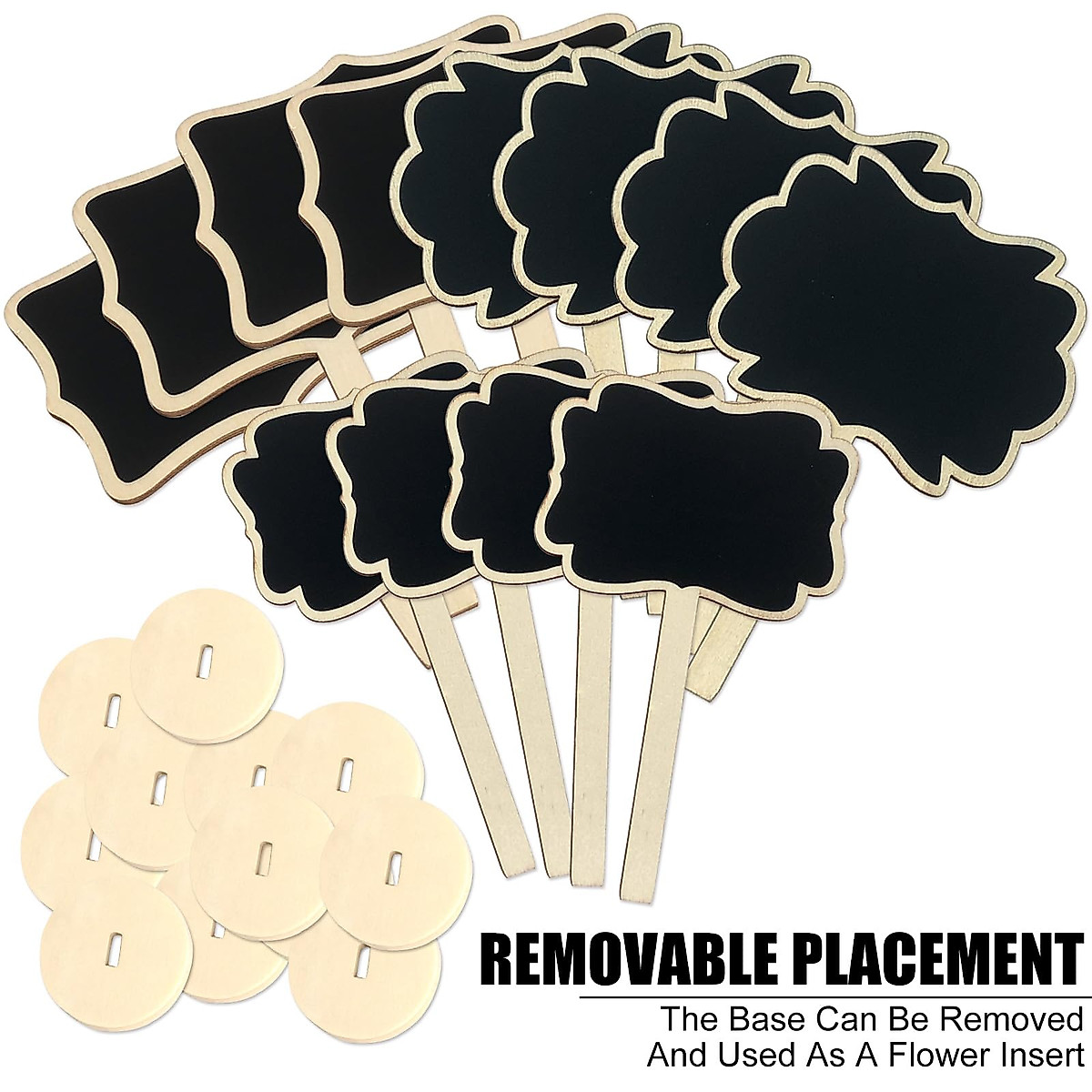 Mini Chalkboard Signs 12pcs 3 Shapes 6 Markers Food Signs Decorate Wedding Table Food Labels for Party Buffet Mini Marker Board Tabletop Chalkboard Sign Food Markers for Buffet Table