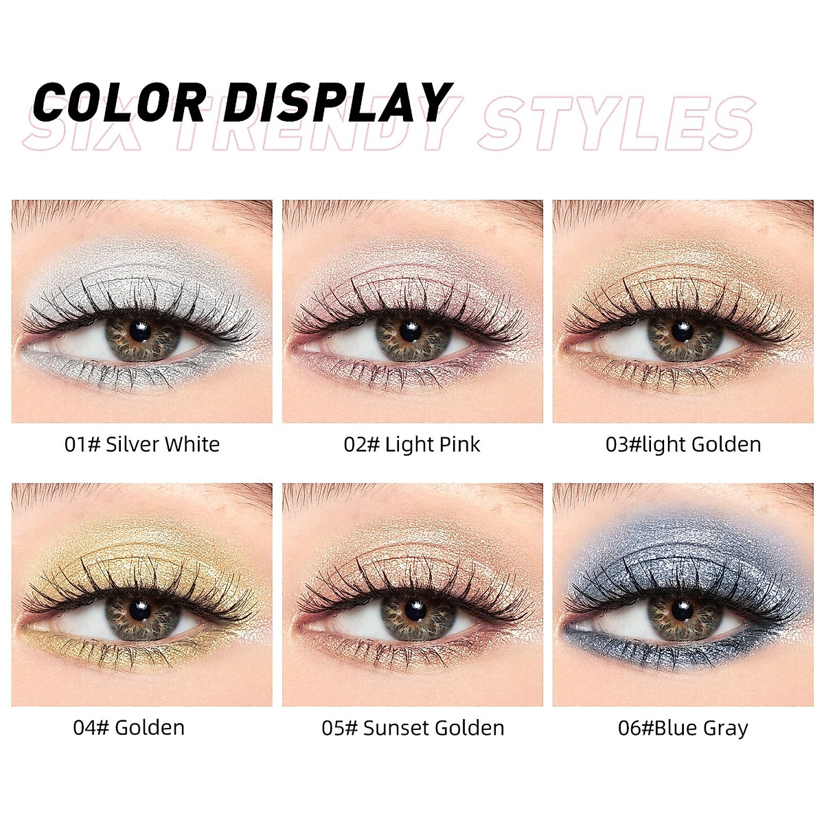 MAEPEOR Metallic Liquid Lipstick Set 6 Color Shimmer & Glitter Metallic Lipstick Long Wear and Non-stick Cup Diamond Pearl Lip Gloss Kit (Set 01)