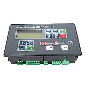 Generator set DC 8-35V AMF-25, generator automatic controller, Automatic or manual start/stop, Generator set measurement U1-U3, I1-I3, Hz, kVA, kW, kVAr, kWh