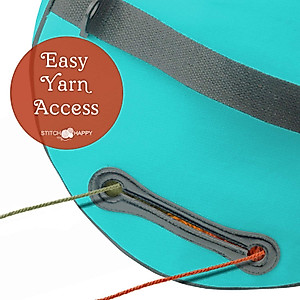 Stitch Happy XL Knitting Bag (Peacock) 7 Pocket Yarn Bag, Crochet Bag, Yarn Storage, Crochet Storage