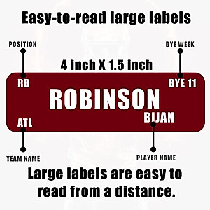 Fantasy Football Draft Board 2023 Kit - 6 Feet x 4 Feet / 5 Feet x 3 Feet Board with 14 Teams 20 Rounds & 650+ Player Sticker Labels