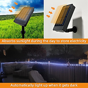 IJG 2 Pack Solar Rope Lights Outdoor Lights, 8 Modes and Timer Clear Tube Each 33ft 100 LED Fairy String Lights for Garden Yard Porch Tree Pool Patio Christmas Home Decoration Light