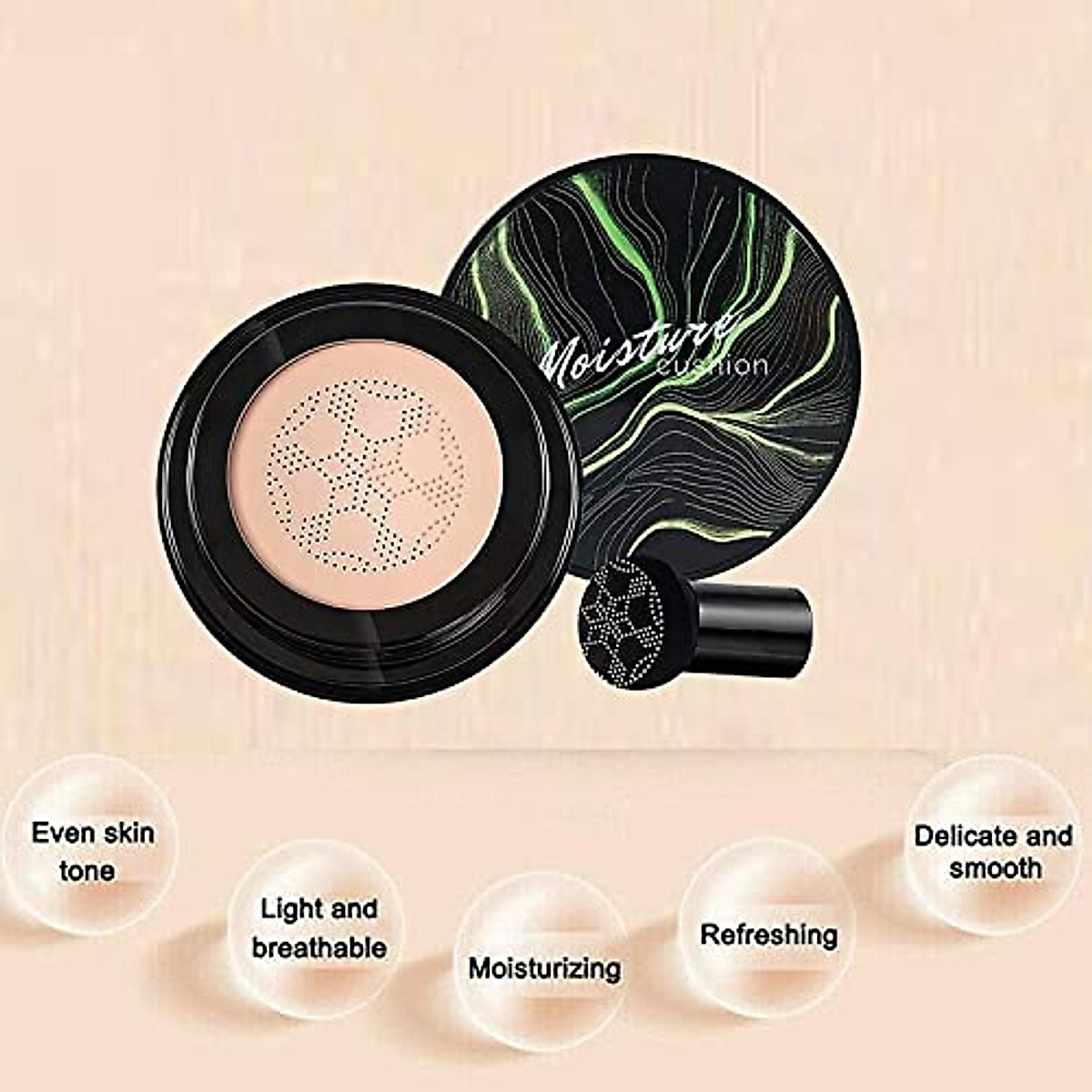 firstfly Mushroom Air Cushion CC Cream Moisturizing Concealer Makeup Base Primer Liquid Foundation
