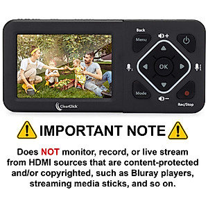 ClearClick HD Video Capture Box Ultimate - Capture and Stream Video from HDMI, RCA, VHS, VCR, DVD, Camcorders, Hi8