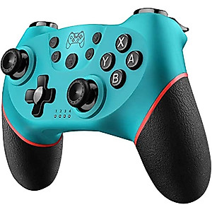 Diswoe Controller for Switch, Wireless Pro Controller for Switch/Switch Lite/Switch OLED, Remote Gamepad with Joystick, Adjustable Turbo Vibration, Ergonomic Non-Slip - Blue