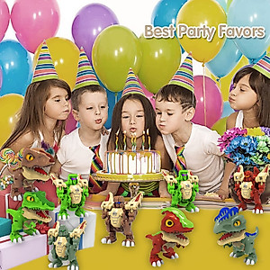 SCKTYZS 4 Pack Transform Robot Dinosaur Toy for Boys Girls Biting Fingers Puppet,2 in 1 Jurassic Dino Action Figures, Transformed Rescue Bots Dinosaurs T-rex/Spinosaurus…