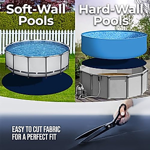 Shop Square 15-Foot Pool Liner Pad for Above Ground Pools - Under Pool Padding, Above Ground Pool Pad, Puncture Protection, Extend Liner Life, Durable Geotextile Material