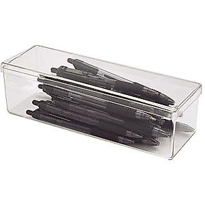 Pioneer Plastics 160C Clear Rectangular Plastic Container, 8.375" W x 2.75" D x 2.375" H, Pack of 2