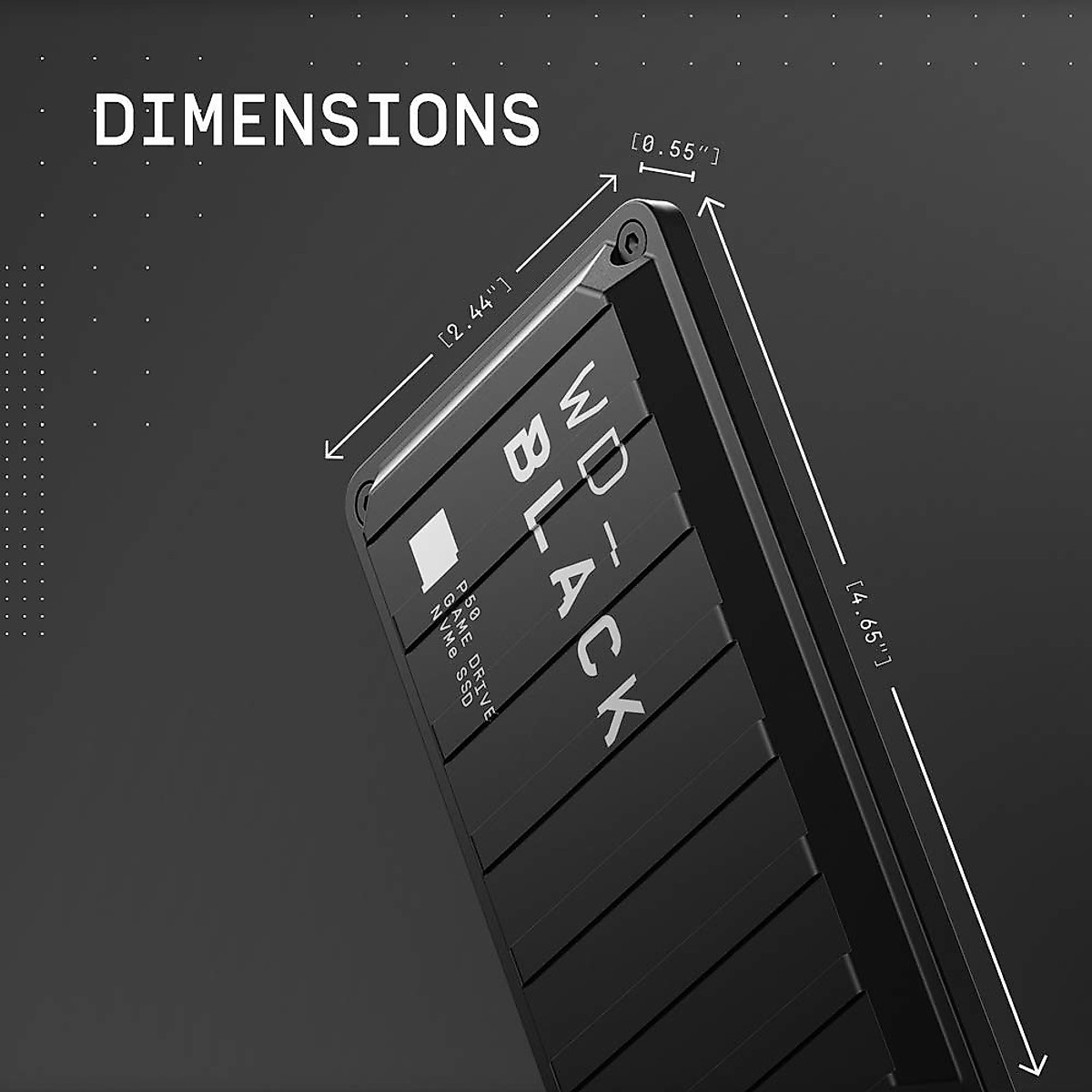 Western Digital 4TB P50 Game Drive SSD - Portable External Solid State Drive SSD, Compatible with Playstation, Xbox, PC, & Mac, Up to 2,000 MB/s - WDBA3S0040BBK-WESN