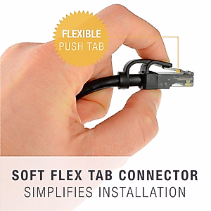 Mediabridge CAT6 Ethernet Patch Cable (3 ft) RJ45 Connectors with Gold Plated Contacts (10gbps)