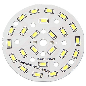 Bettomshin LED Chip Bulb, 300mA 12W Super Bright High Power 36-42V 6500K 5730 Aluminum LED Bulb 70mm Dia for Floodlight Lamp