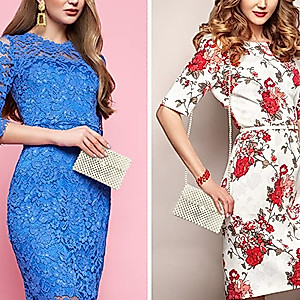 Frutain Pearl Purse for Women,Beaded Purse Pearl Bag,Pearl Clutch Purse for Women and Girl,for Party Appointment