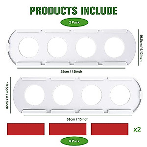 ChengFu Yogurt Organizer for Fridge, 2 Pack Yogurt Organizer, Yogurt Organizer for Greek and Vegan Yogurts, Holds 4 of 3.75" yogurts, Refrigerator Organizer Storage, Space Saving,Peel & Stick, White