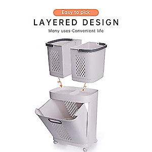 Bretoes Removable Laundry Basket Classification Thickened Storage Rack Household Storage Bucket