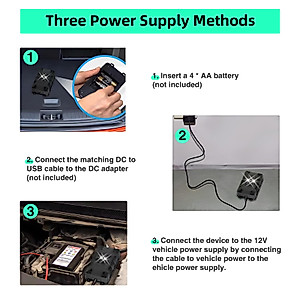 Under Hood Rodent Repeller with LED Flashlights,Battery Operated Ultrasonic Mouse and Rat Deterrent,Keeps Rat Squirrel Out of Car Engines,Warehouse,Humane Rodent Defense,12V Vehicle Protection, Black