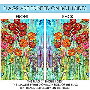 Toland Home Garden 119533 Fabulous Flowers Spring Flag 12x18 Inch Double Sided Spring Garden Flag for Outdoor House summer Flag Yard Decoration