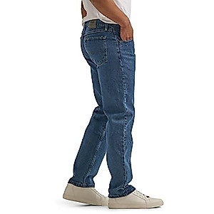 Wrangler Authentics Men's Classic 5-Pocket Relaxed Fit Flex Jean Dark Stonewash Flex 36W x 29L
