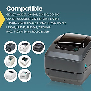 12 Rolls 4" x 2" Thermal Labels - 760 Paper Stickers Per Roll - 4 Rolls - fits Zebra LP2844, GC420, GK420, GX430, ZD220, ZD420, ZD500, ZD620, ZP-500, GT800 Direct Thermal Printers