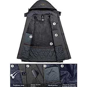 GEMYSE Women's Mountain Waterproof Ski Snow Jacket Rain Winter Jacket Coat Hooded Windproof Parka(Graphite Grey,Large)