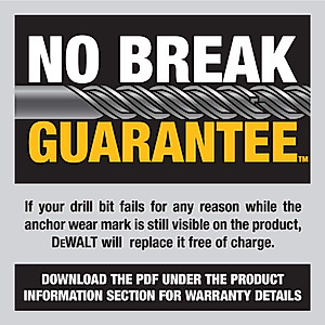 DEWALT SDS+ Hammer Bit, Rock Carbide, 1-1/8-Inch x 8-Inch x 10-Inch (DW5468)