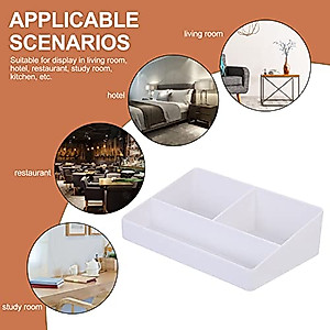 Tofficu 3 Compartment Coffee Condiment Holder Coffee Holder Storage Organizer Coffee Sugar Tea Bags Holder for Breakroom Office Home use