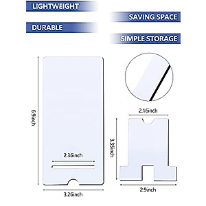 Frienda 4 Pieces Sublimation Blank Cell Phone Stand Holder Sublimation Phone Holders Sublimation Desktop Phone Holder for Home Office