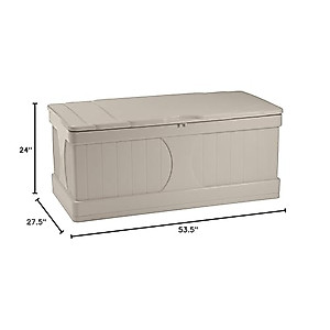 Suncast Indoor/Outdoor 99 Gallon Large Deck Box, Taupe