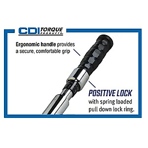 CDI 1503MFRPH Comfort Grip Dual Scale Micrometer Adjustable Click Style Torque Wrench - 1/2-Inch Drive - 20 to 150 ft. lb. Torque Range