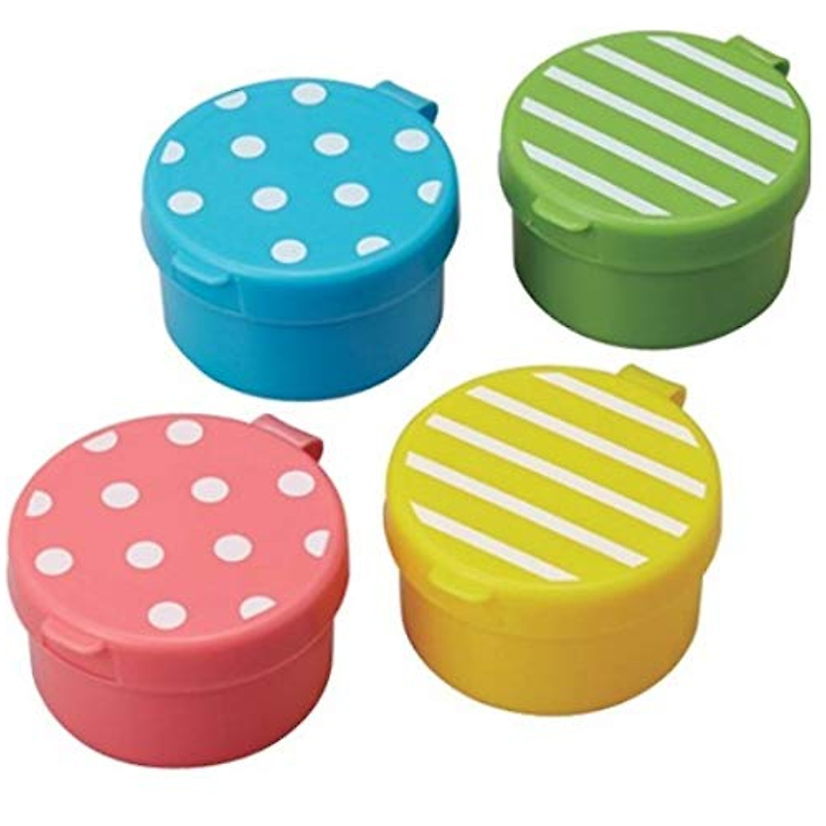 Torune Condiment Mayo Containers two set for Bento Lunch Box Mini Animal Friends and Dot Border Total 8 cups