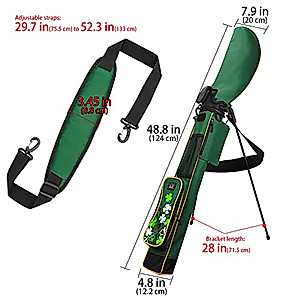 Craftsman Golf Clover Carry Bag Lightweight Sunday Bag with Stand Perfect for Driving Range,Par 3 Course (Clover)
