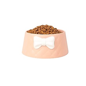 Kattypet Katty Pet Cheap Affordable Bowl with Bow Cat Food Bowls Base Dog Bowl, Pet Feeding Station Base Bowl of Premium Quality Pets Bowl for Mini Small Medium Puppy