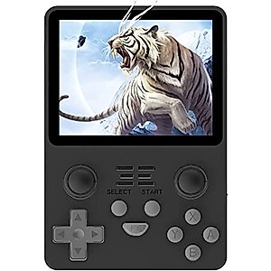 Powkiddy RGB20S Handheld Arcade Game Console, 3.5 Inch Retro Video Game Console, Open Source Game Player, Gift for Children (128G, Black)