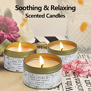 Vanilla Scented Candle Gifts for Women （2 Pack for Gold） - 2 Oz - 15 Hour Burn Time Long Lasting Candle，All Natural, Soy Candles, Soothe