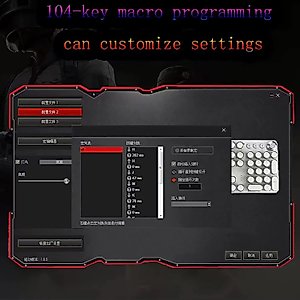 RHXWFDG Gaming Keyboard, 104 Keys Full Metal Panel Mechanical Keyboard, Waterproo&Anti-Ghosting,Computer Keyboard with Programmable Macro Keys for Laptop PC Mac