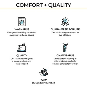 CordaRoy's Chenille Bean Bag Chair, Convertible Chair Folds from Bean Bag to Bed, As Seen on Shark Tank, Charcoal - Full Size