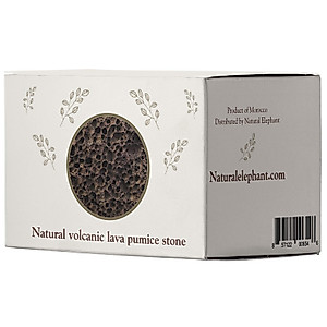 Natural Elephant Natural Volcanic Lava Pumice Stone Callus and Foot Pedicure Rock Scrub Packs (Single Pumice Stone)