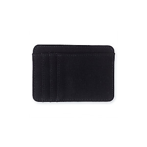 KAVU Fairbanks Double Sided Slim Cotton Canvas Wallet - Black