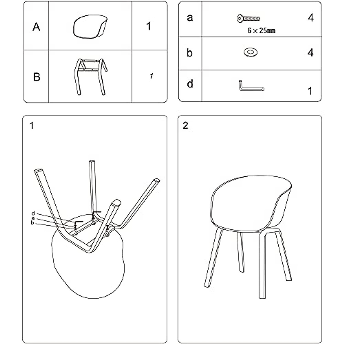 CangLong Mid Century Modern Dining Armrest Living Room Makeup Side Chairs with Metal Legs, set of 2, Grey 1