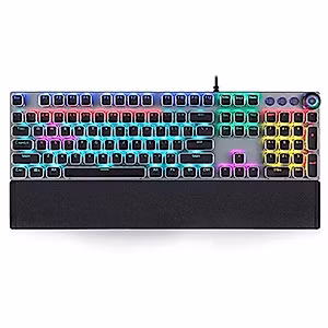 RMENST Gaming Keyboard, 104 Keys, Wired LED Backlit Computer Keyboard, USB Mechanical Keyboard for Desktop/Computer/PC