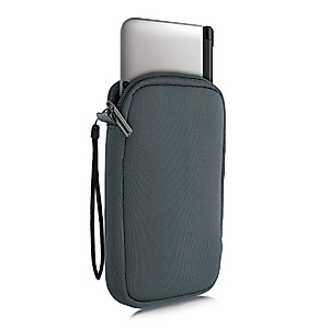 kwmobile Carrying Case Compatible with Nintendo 3DS XL - Neoprene Console Pouch with Zipper - Grey