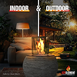 Bioethanol Fireplace Fuel 1 Liter - Clean Burning, Odorless, and Smokeless Bioethanol Fuel for Tabletop Fireplaces, Bio Ethanol Fuel for Table Top Fire Pit, Renewable Ethanol Fire Pit Fuel Burners