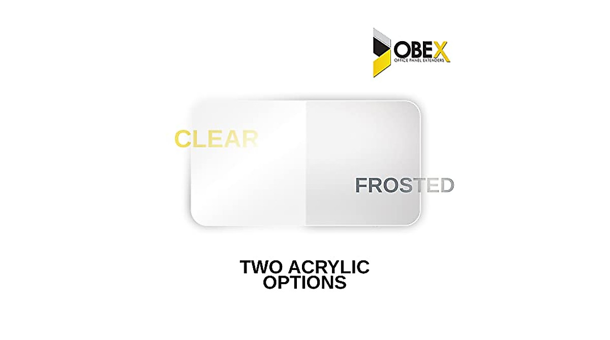 Obex Acrylic Desk Privacy Panel - Enhance Productivity