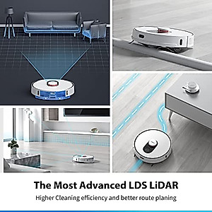 ROIDMI EVE PLUS Robot Vacuum and Mop Cleaner, with 3L Self Empty Station, 2700Pa Max Suction, 250 mins Max Run-Time, Compatible with Alexa, LiDAR Navigation, Multi Floor Mapping, Personalized Cleaning