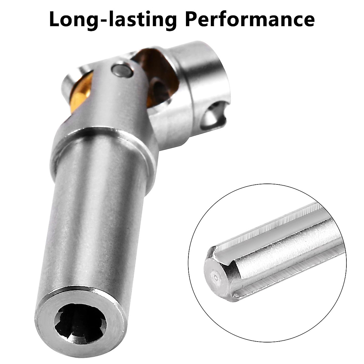 2Pcs SCX24 Driveshaft Stainless Steel Center Drive Shaft for Axial SCX24 XC-1 1/24 RC Crawler Upgrade