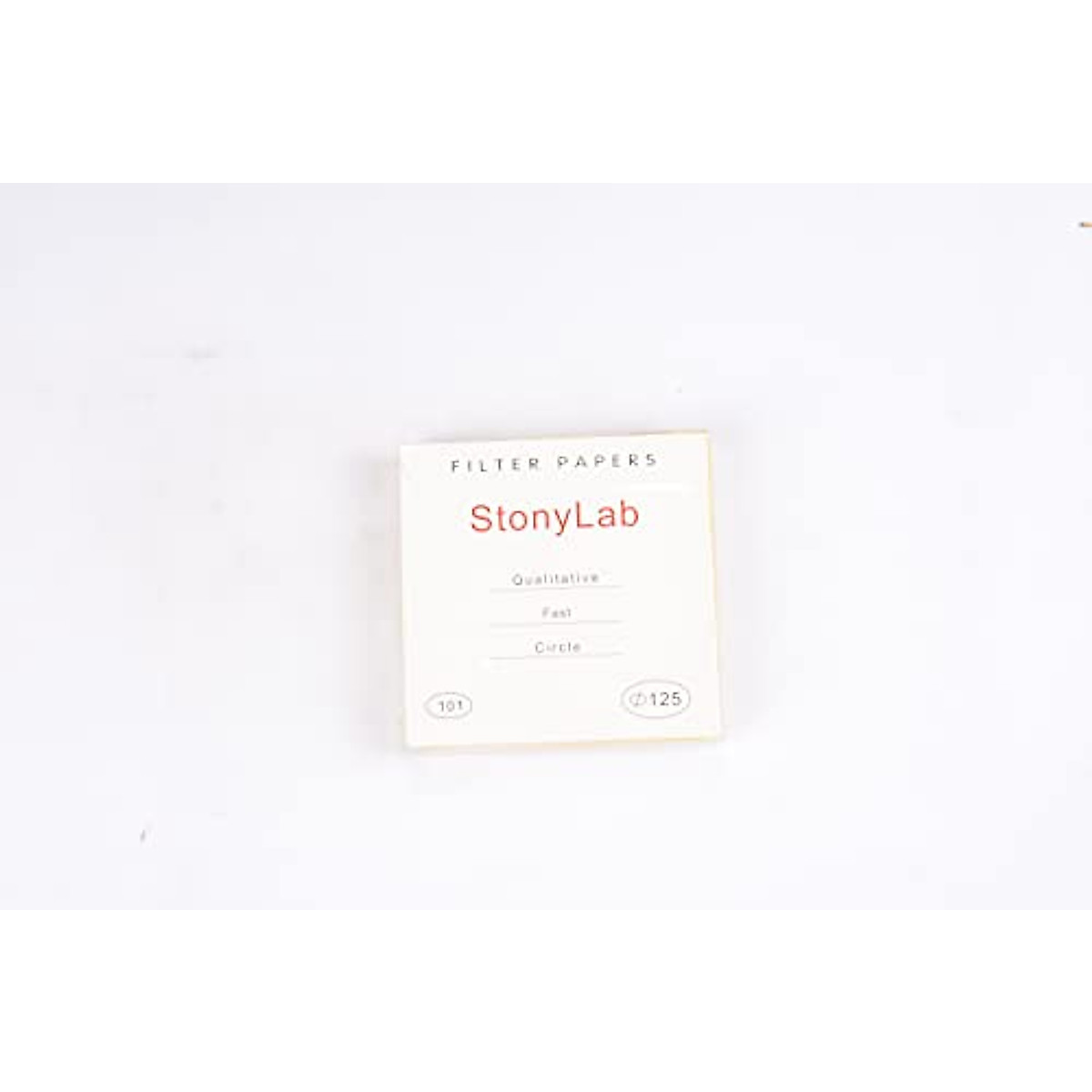 stonylab Qualitative Filter Paper, 125 mm Diameter Fast Speed Cellulose Filter Paper Circles, 25 Microns Particle Retention, 100 Packs
