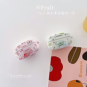 Joie & Joho Compatible with Sony WF-1000XM4 Case, Pink Peach Case for Earbuds Men Teens Boys Women Soft Silicone Keychain Accessories